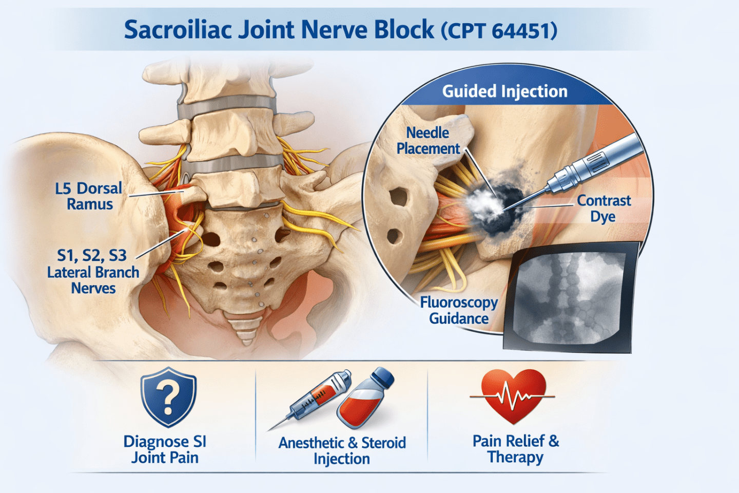Sacroiliac Joint Nerve Block (CPT 64451): A Coding and Clinical ...